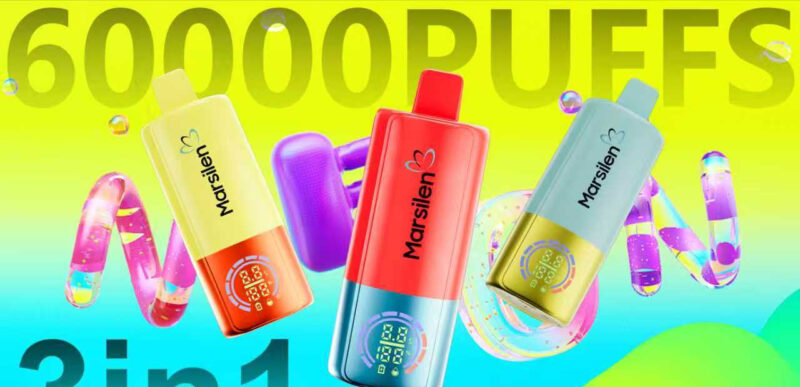 Marsilen 3-in-1 Einweg-Vape – 60.000 Züge (2 Stück) - VibeVape